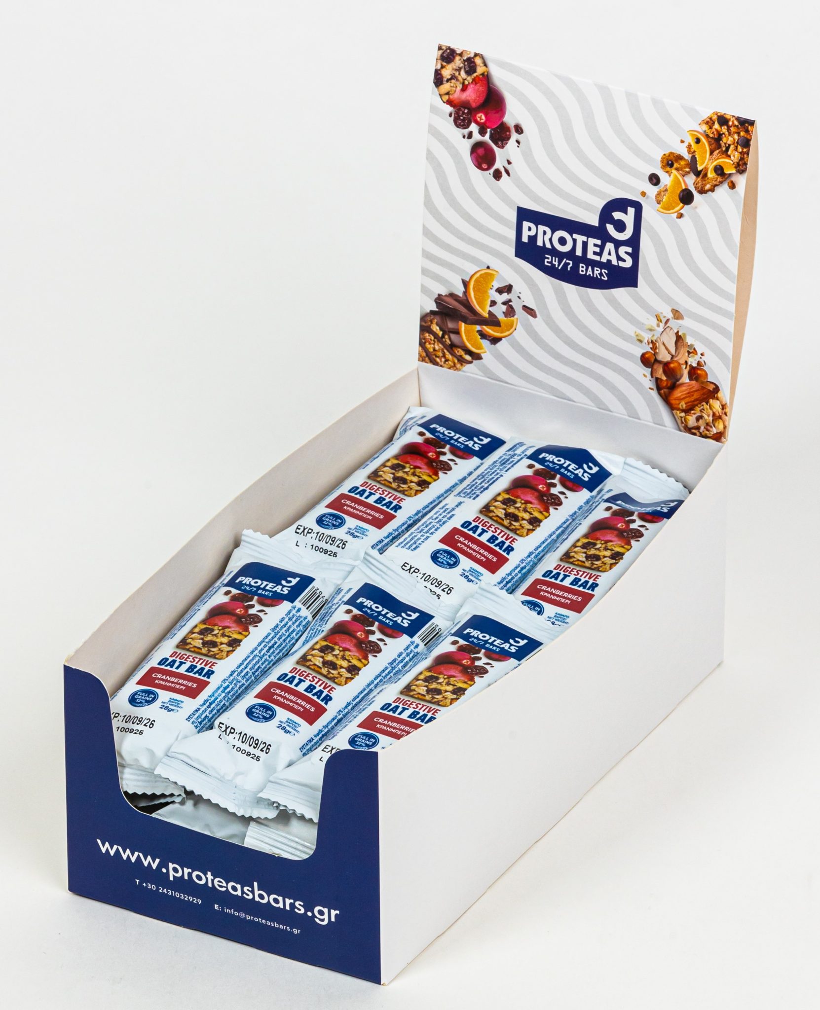 DIGESTIVE BAR βρώμης, πορτοκάλι, σοκολάτα γάλακτος - Proteas Bars