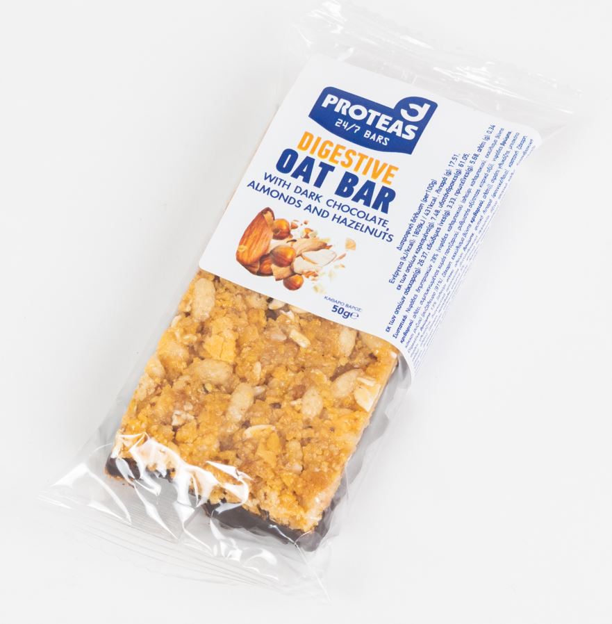 DIGESTIVE OAT BAR dark chocolate almonds &huzelunts - Proteas Bars