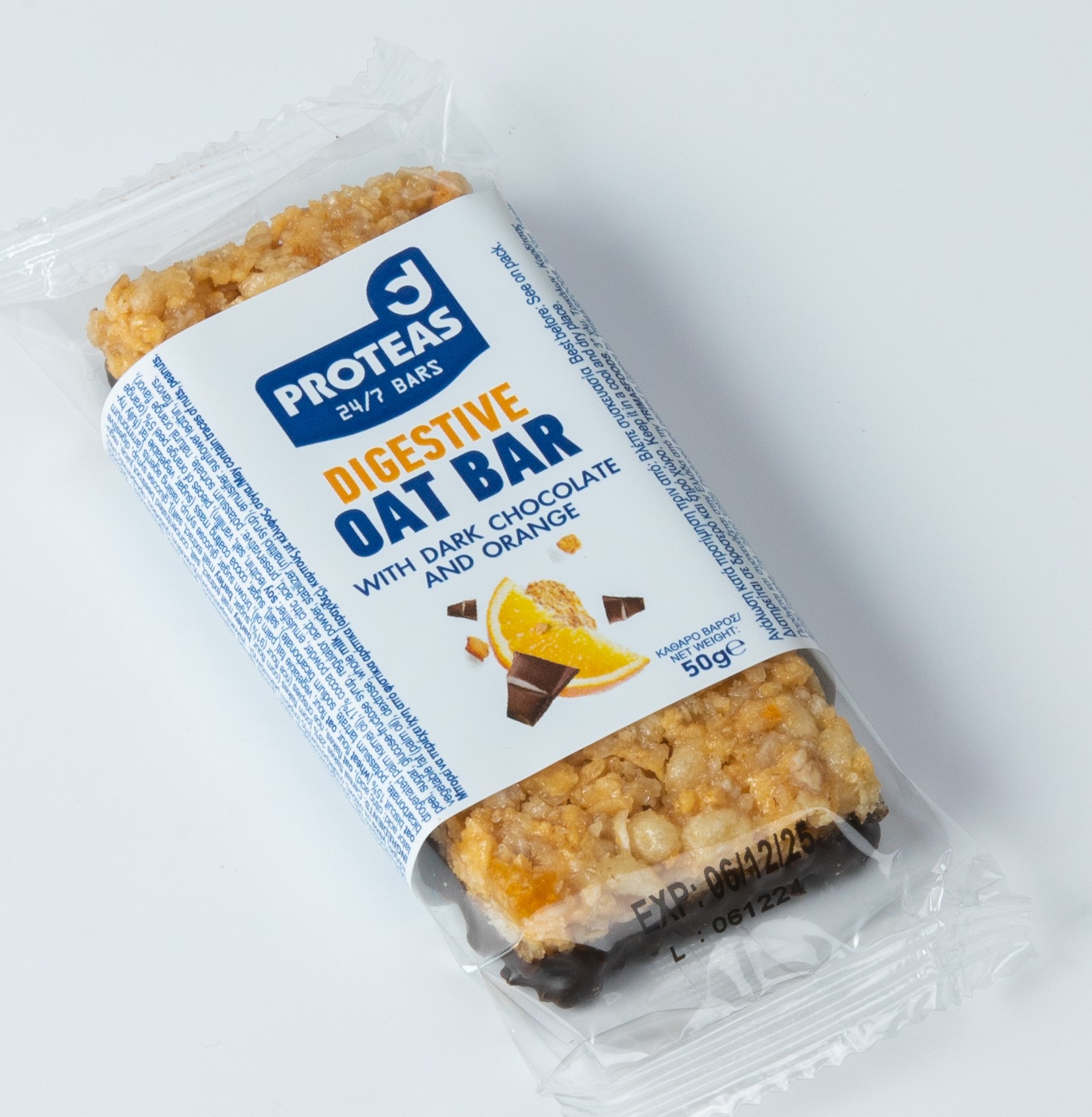 DIGESTIVE OAT BAR dark chocolate flavor & orange - Proteas Bars