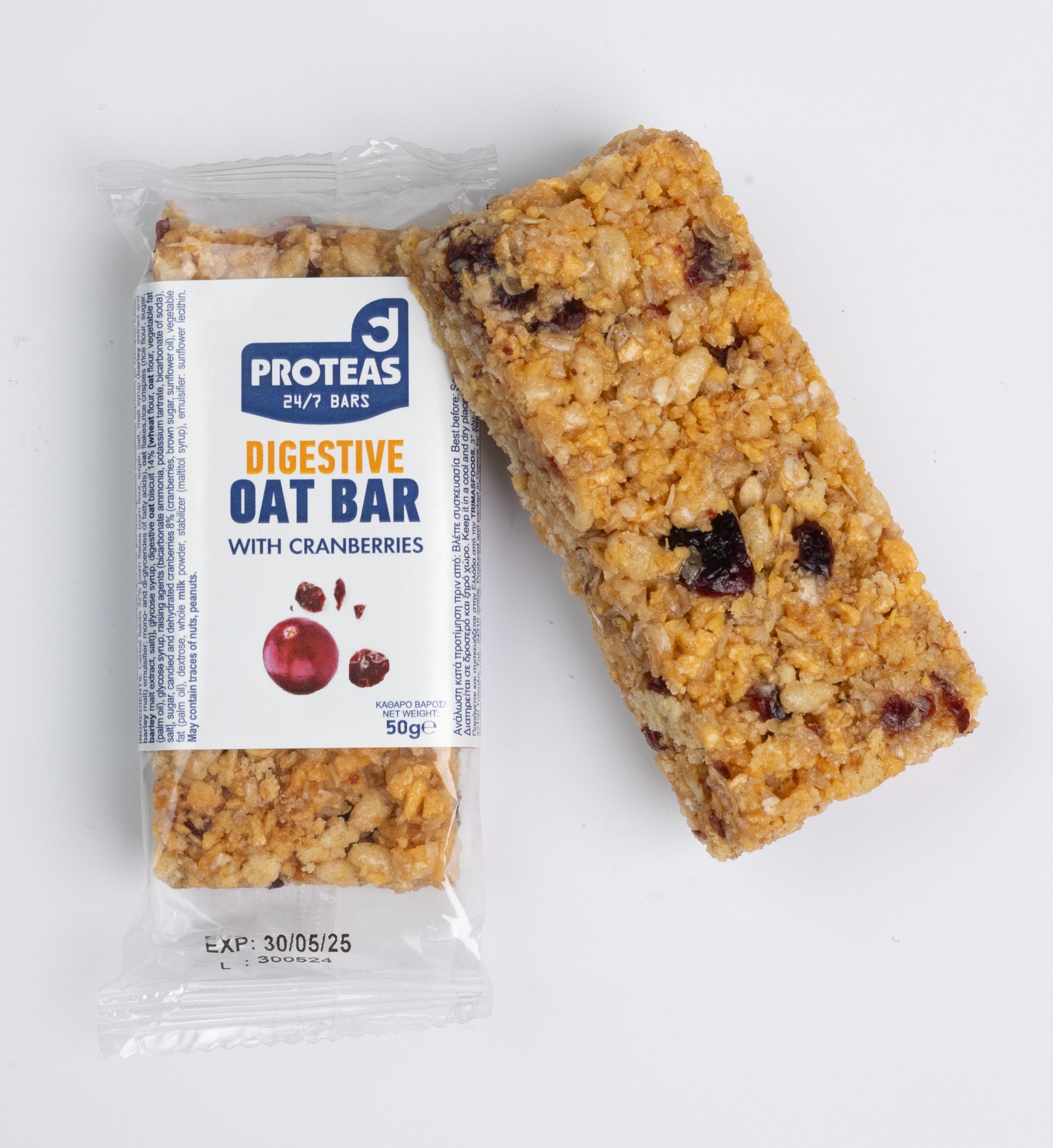 DIGESTIVE OAT BAR cranberry - Proteas Bars